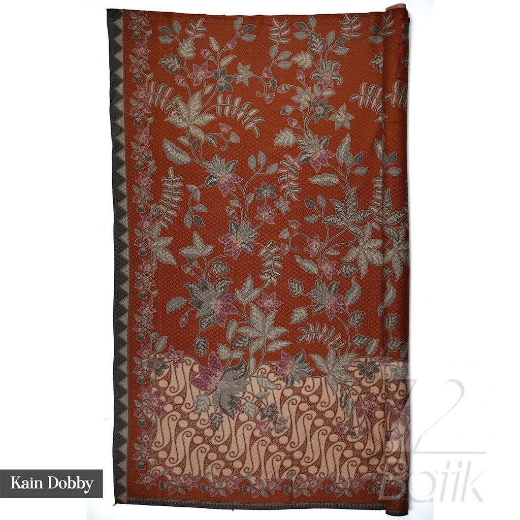 Jual Kain Batik Dobby Premium Motif Parang Coklat Orange 72 Batik - Bgs ...
