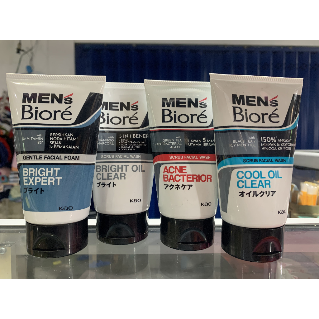 Jual MEN'S BIORE DOUBLE SCRUB FACIAL FOAM - BRIGHT ACNE CARE | SABUN ...