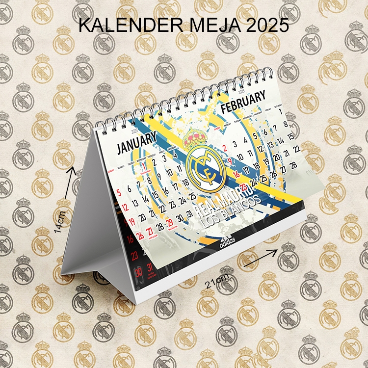 Jual Kalender 2025 Lengkap Kalender Meja Ukuran Kecil Motif Club Bola ...