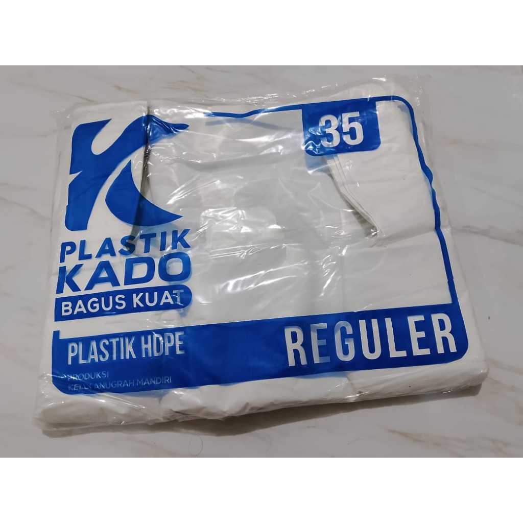 Jual Kantong Plastik KADO Putih Susu 35 TEBAL per pack | Shopee Indonesia