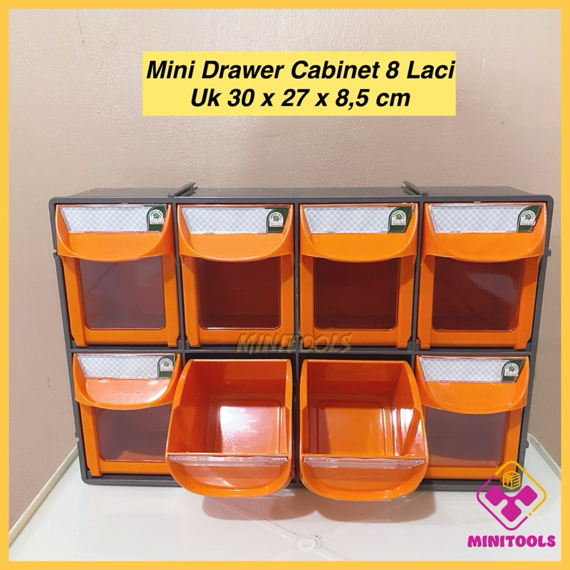 Jual Mini Drawer Cabinet Laci 8 Laci / Rak Komponent 8 Laci / Green ...