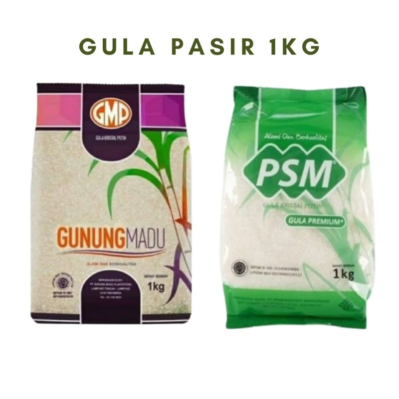 Jual GULA PASIR GMP PSM KEMASAN 1KG GULA PREMIUM | Shopee Indonesia
