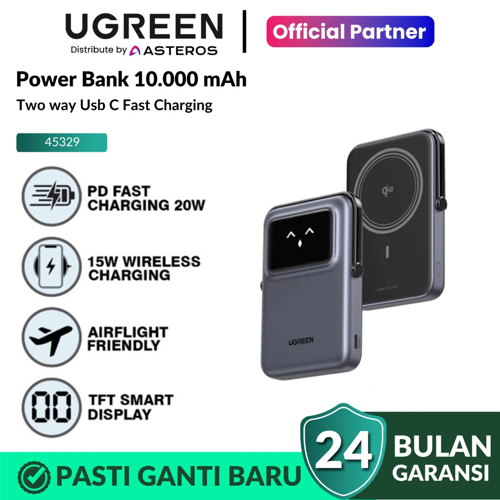 Jual Powerbank UGREEN UNO 10000mah 45329 Magsafe Magnetic Wireless Qi2 ...