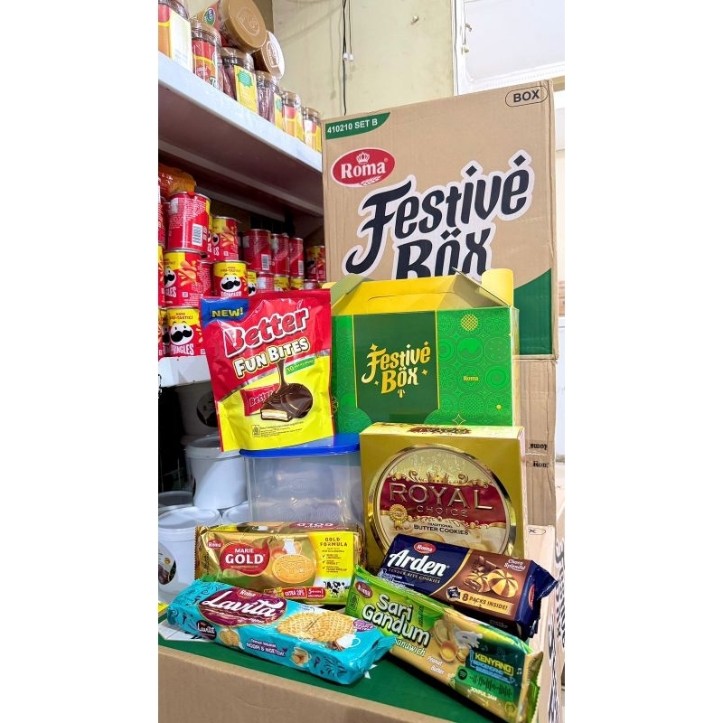 Jual Festive box, isian :- Better fun bites isi 10- ⁠Toples- Marie gold ...