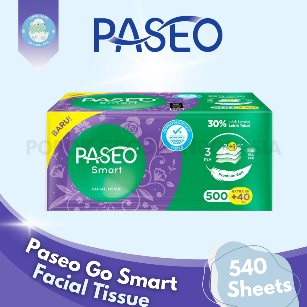 Jual PASEO GO SMART Facial Tissue 3 Ply / 540 Sheets | Shopee Indonesia
