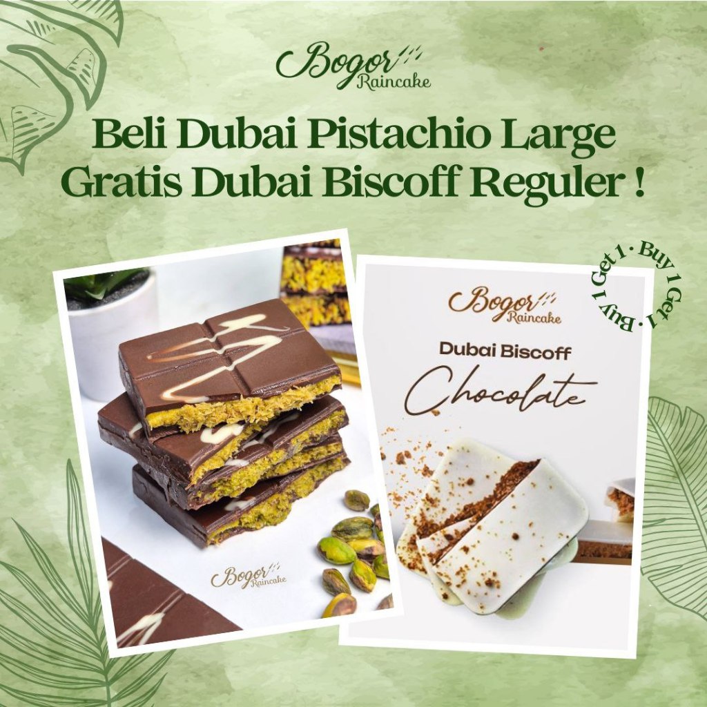 Jual Bogor Raincake - Dubai Pistachio Chocolate Large + Free Dubai ...