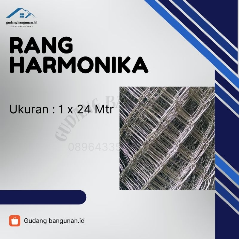 Jual RANG HARMONIKA / KAWAT HARMONIKA GALVANIS / KAWAT PAGAR AYAM 1 X ...