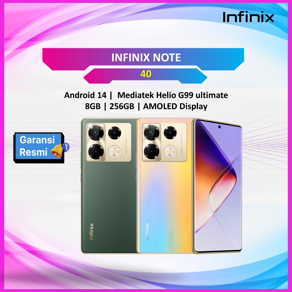 Jual INFINIX NOTE 40 8GB 256GB BLACK / GOLD GARANSI RESMI [PHONE ...