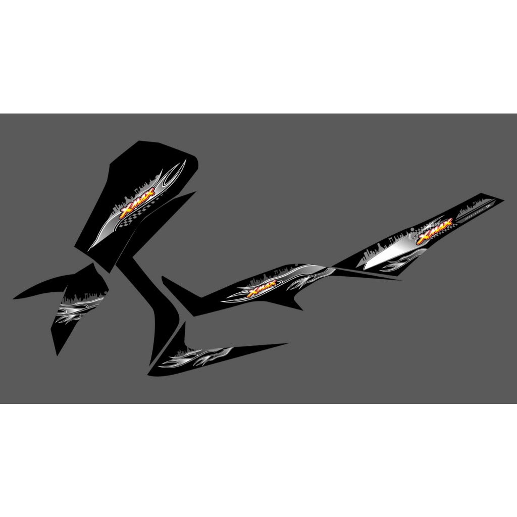 Jual STRIPING STICKER XMAX NEW 250 TRANSPARAN ALL POLET LIS BENING ...