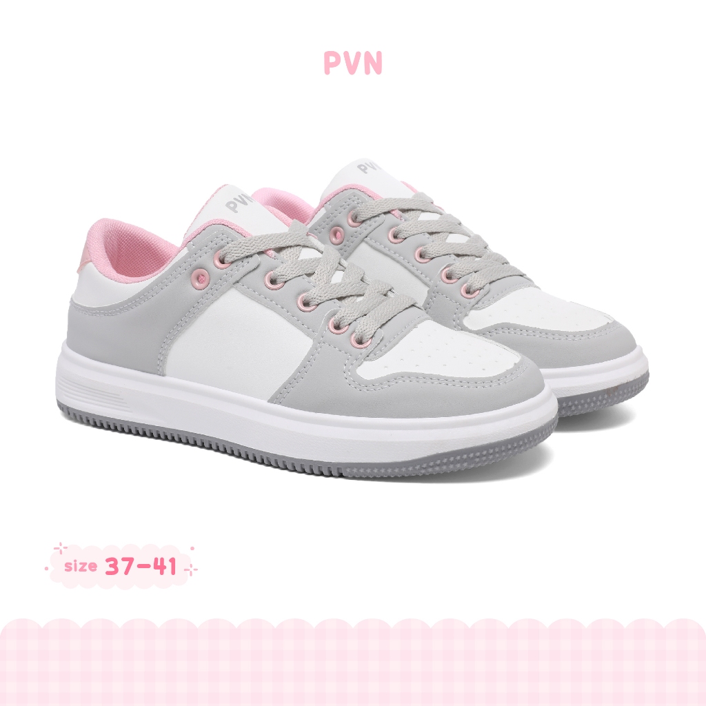 Jual PVN Suzy Sepatu Sneakers Wanita Sport Shoes Abu 115 | Shopee Indonesia