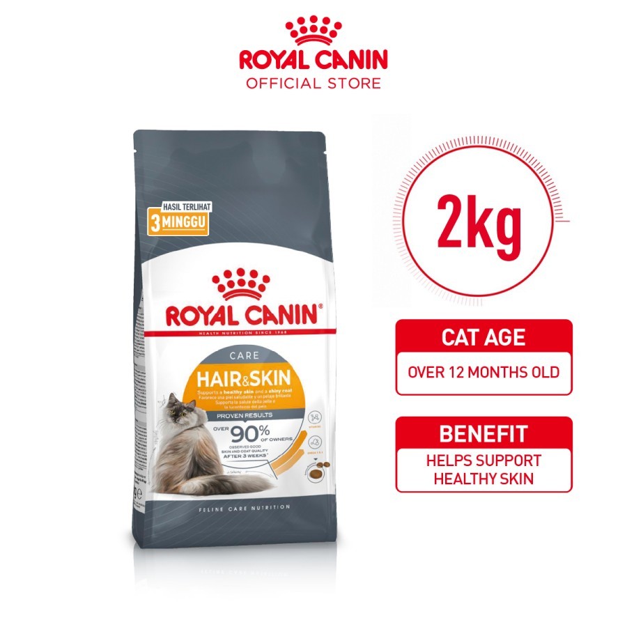 Jual Royal Canin Hair and Skin Care Kucing Dewasa 2kg/4kg/10kg - Cat ...