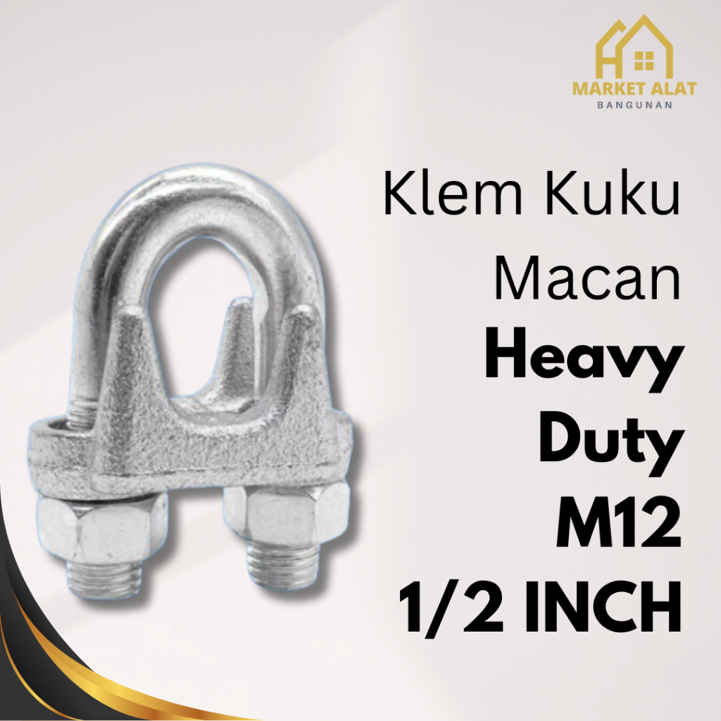 Jual Klem Seling Tebal Heavy Duty 12 MM / Klem Kuku Macan M12 1/2 Inch ...
