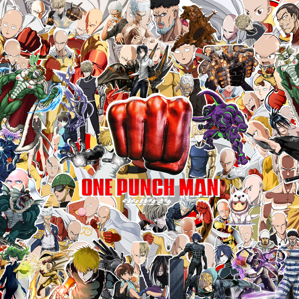 Jual Stiker Anime Saitama One punch man Sticker WaterProof Premium isi ...