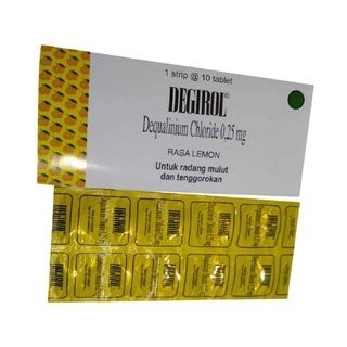 Jual DEGIROL TABLET HISAP STRIP ISI 10 | OBAT RADANG GATAL TENGGOROKAN | Shopee Indonesia
