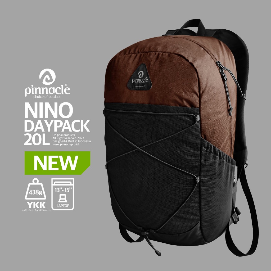 Jual Pinnacle Nino Daypack 20L - Dark Brown | Shopee Indonesia