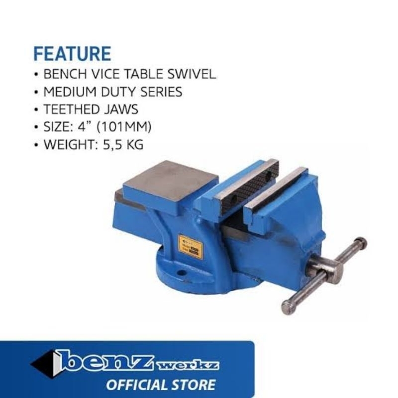 Jual Ragum Catok Besi / Catok Meja Merk Benz Werkz Capitan bergerigi ...