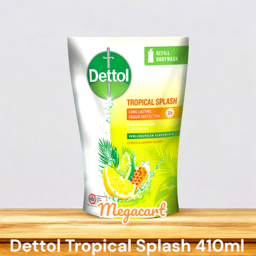 Jual Dettol Body Wash Tropical Splash Sabun Mandi Cair Refill 410ml | Shopee Indonesia