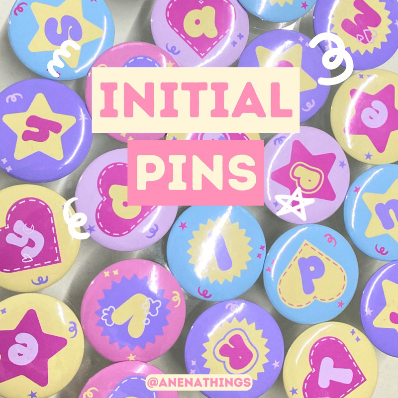 Jual Initial Pin Alphabet by AnenaThings | Shopee Indonesia