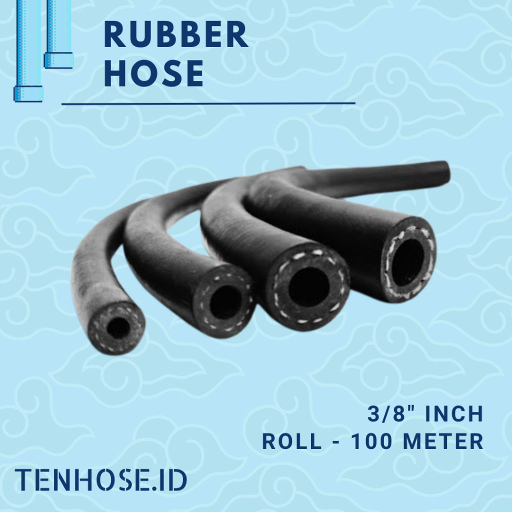 Jual Selang Air Karet Rubber Hose 3/8" Inch 100 Meter Selang Air hose ...