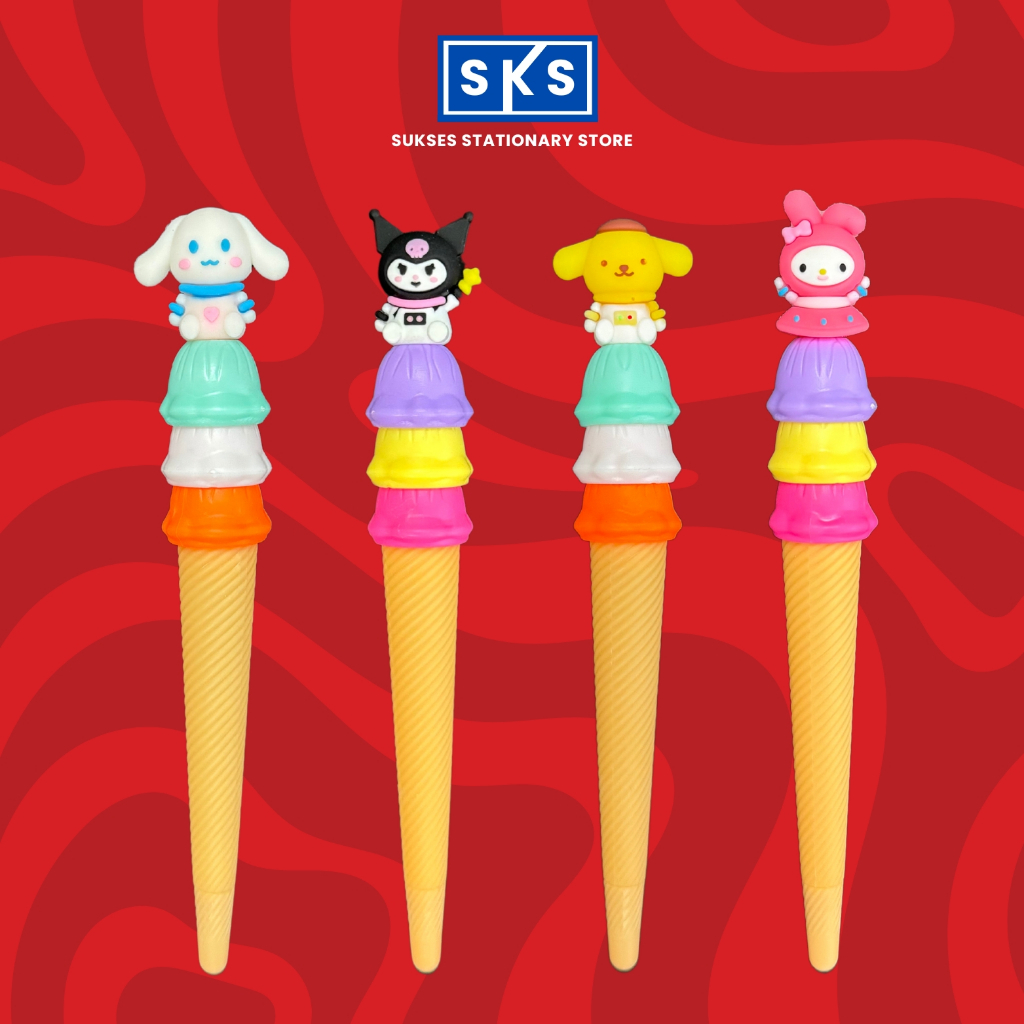 Jual Pulpen Sanrio Ice Cream Es Krim Pen Bolpen Pena Cinamonroll Purin ...
