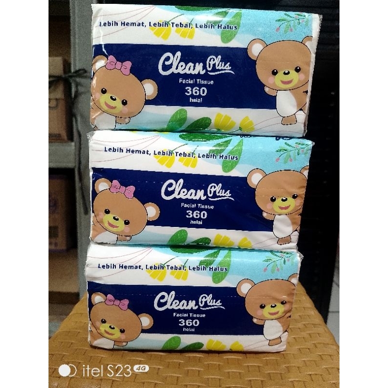 Jual Tissue Clean Plus 360 helai ( paket 3 pak ) | Shopee Indonesia