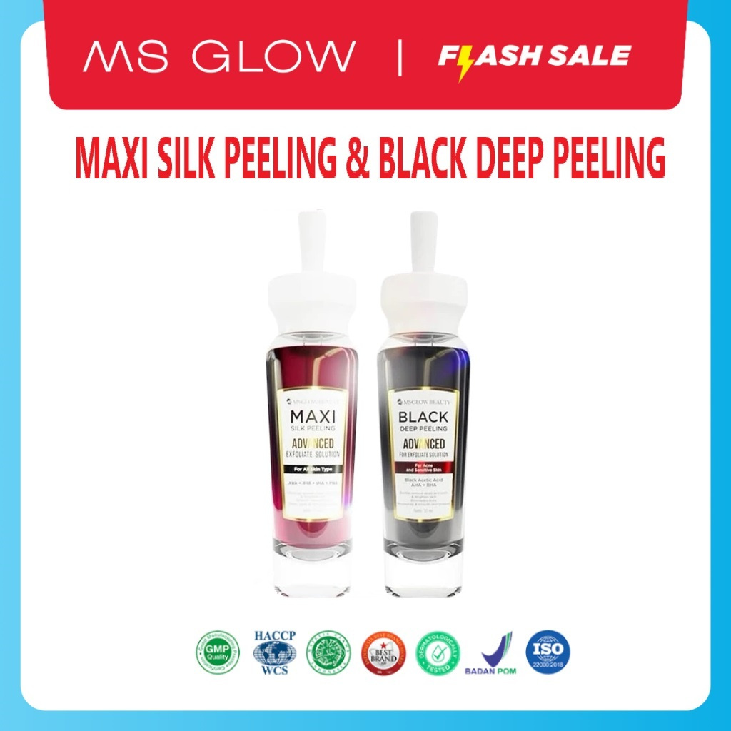 Jual Peeling Serum MS Glow | Deep Peeling Black | Maxi Silk Peeling ...