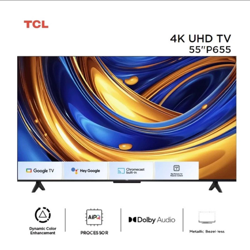Jual TCL 55 Inch 55P655 4K UHD Google TV Smart TV | Shopee Indonesia