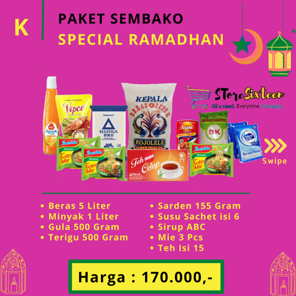 Jual Paket Sembako Ramadhan K / Paket Sembako Murah By Storesixteen | Shopee Indonesia