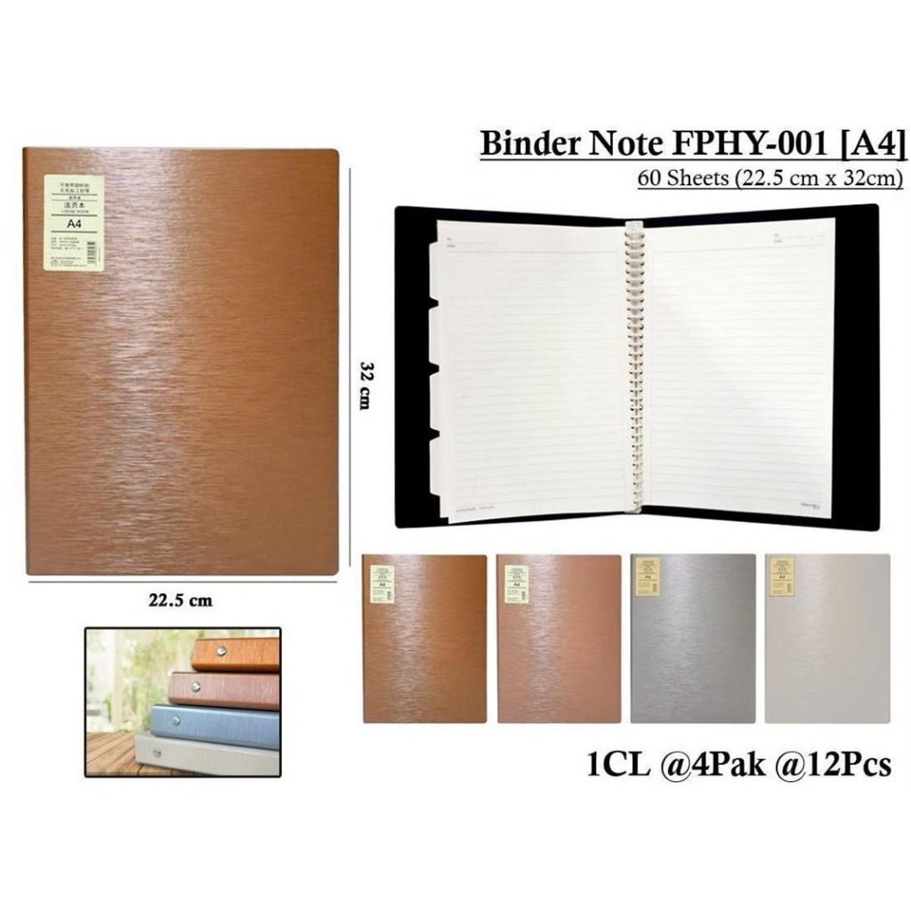 Jual WENGU BINDER NOTE A4 - BUKU BINDER CATATAN 60 LEMBAR Fphy-002-A5 ...