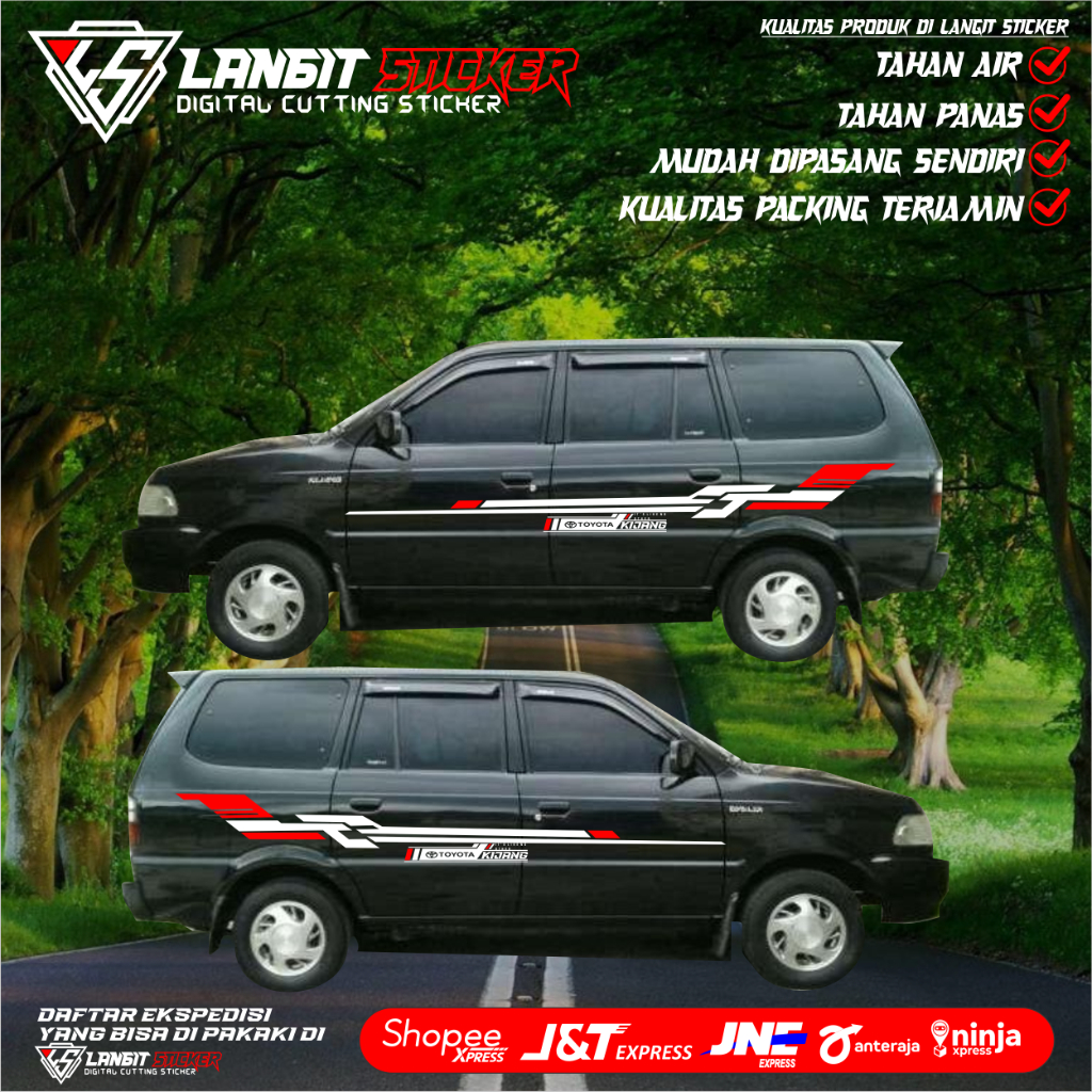 Jual TERBARU Stiker Mobil Kijang Super sticker kijang lgx Stiker Body ...
