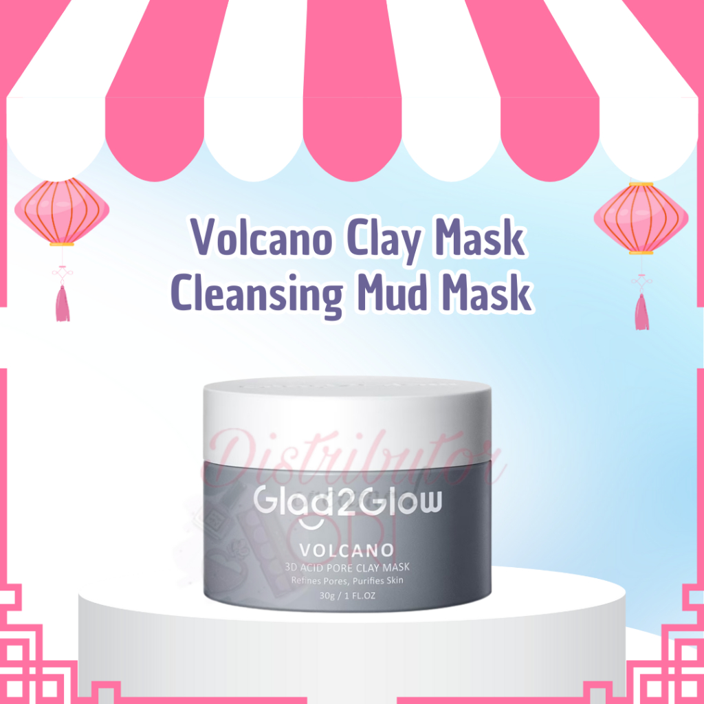Jual Glad2glow Volcano Clay Mask Masker Komedo Deep Pores Cleansing Mud Mask 30g Masker Wajah ...