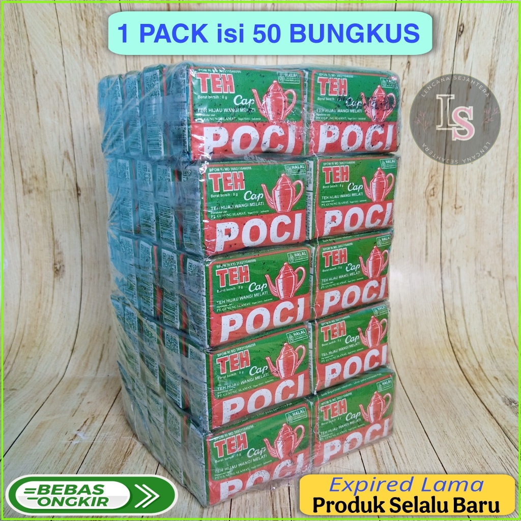 Jual Teh Cap Poci Kemasan Hijau 1 Pack Isi 50 Bungkus Berat Per Bungkus ...
