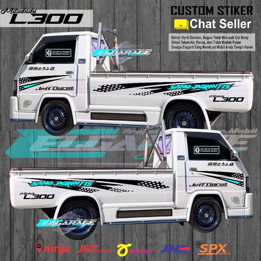 Jual Stiker mobil L300 stiker cutting mitsubishi L300 stiker body ...