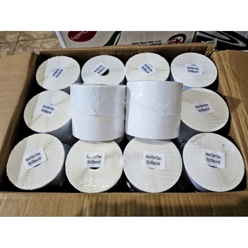 Jual THERMAL KERTAS RESI UKURAN 100 X 150 BARCODE A6 ISI 500pc | Shopee ...