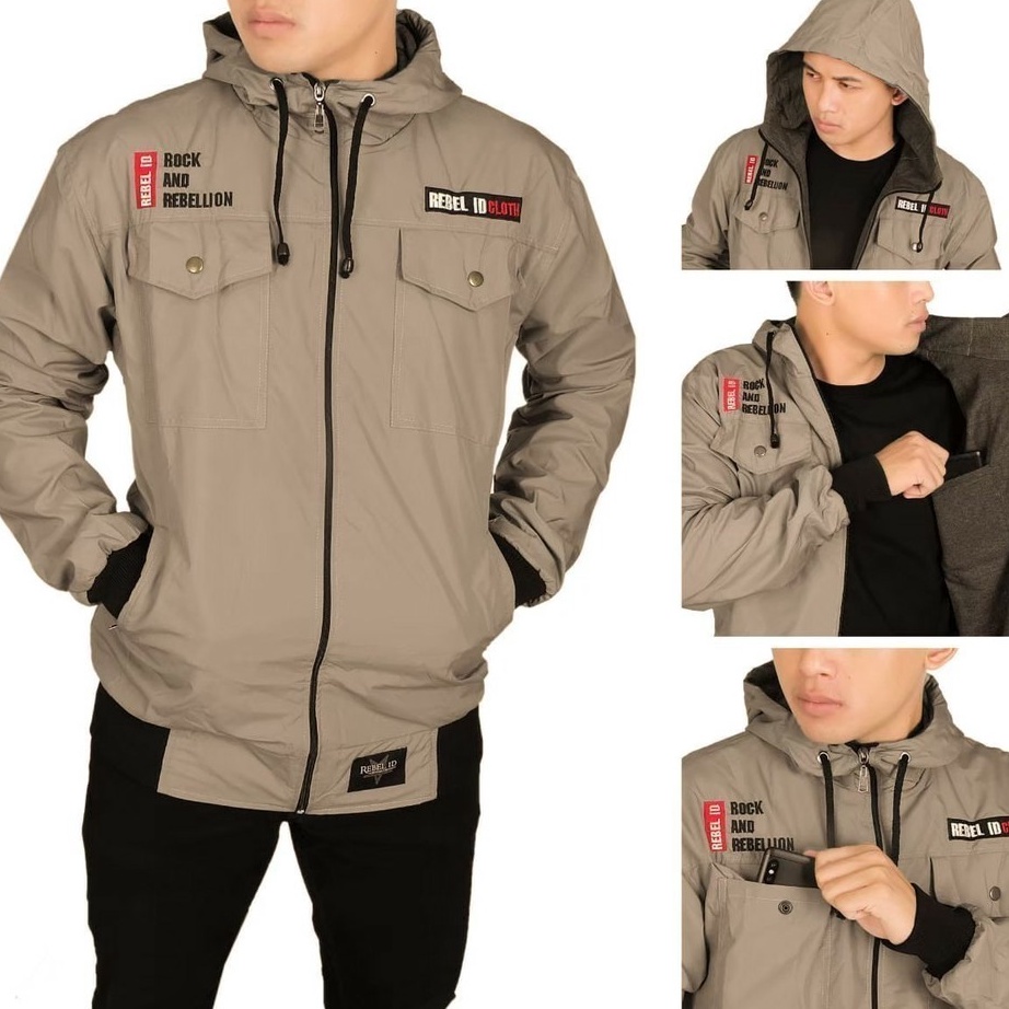 Jual New Jaket Semi Parka Taslan Original Rebel Jaket parka Jaket Motor ...