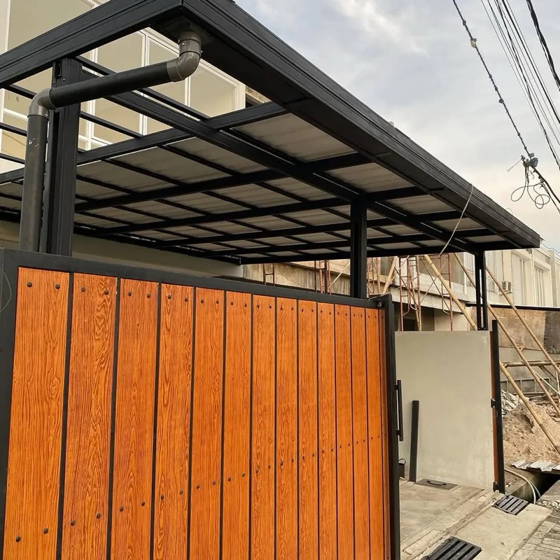 Jual Kanopi Atap Alderon Single Layer berprofil Talang Air Harga ...