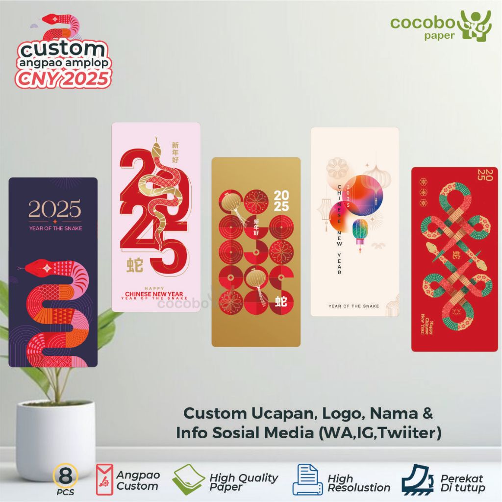 Jual Angpau Imlek Custom Premium Angpao Imlek Custom CNY | Cocobo Paper ...