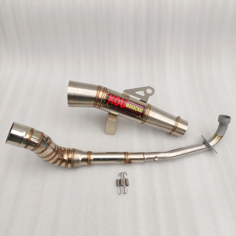 Jual KOU super open pipe 51mm inlet canister tube type 1set and big ...