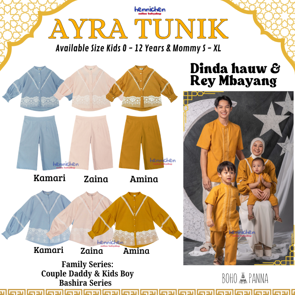 Jual Bohopanna 0-12 Tahun & Mama Ayra Tunik Lebaran Anak Dan Bayi / Tunik Set & Gamis Raya Anak ...