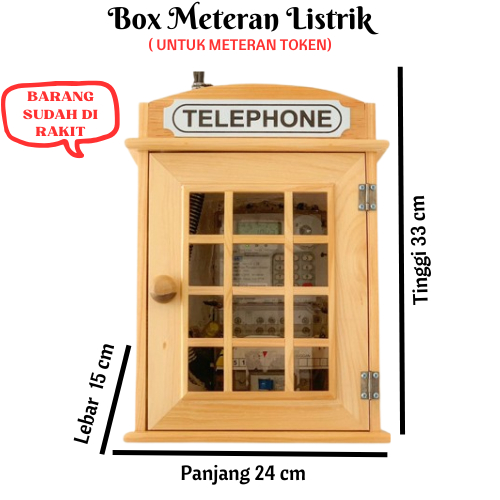 Jual Box Meteran Listrik Token Electric London Kayu Natural Termurah ...