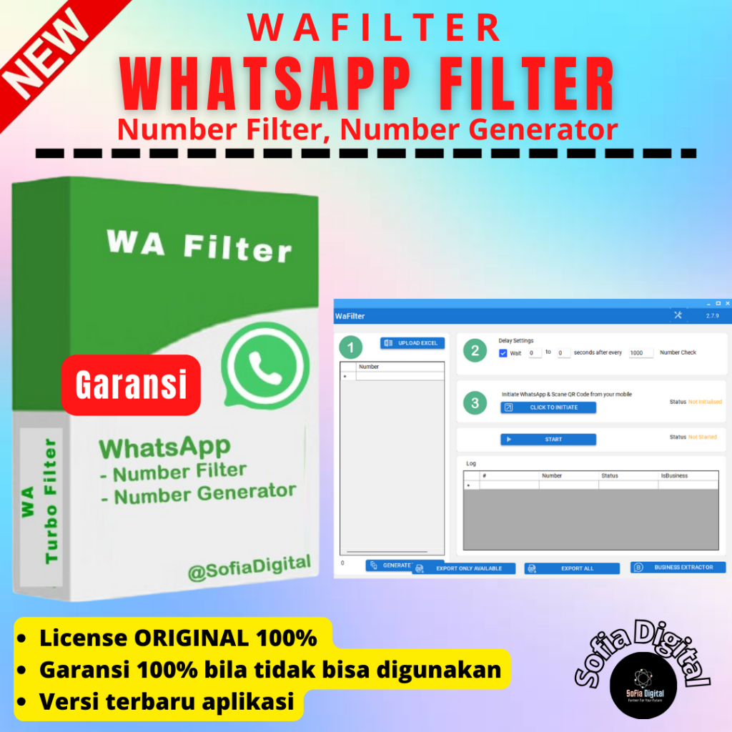 Jual WhatsApp Filter, WA Turbo Filter (ORIGINAL LICENSE) Untuk Blast, Sender, Broadcast | Shopee ...
