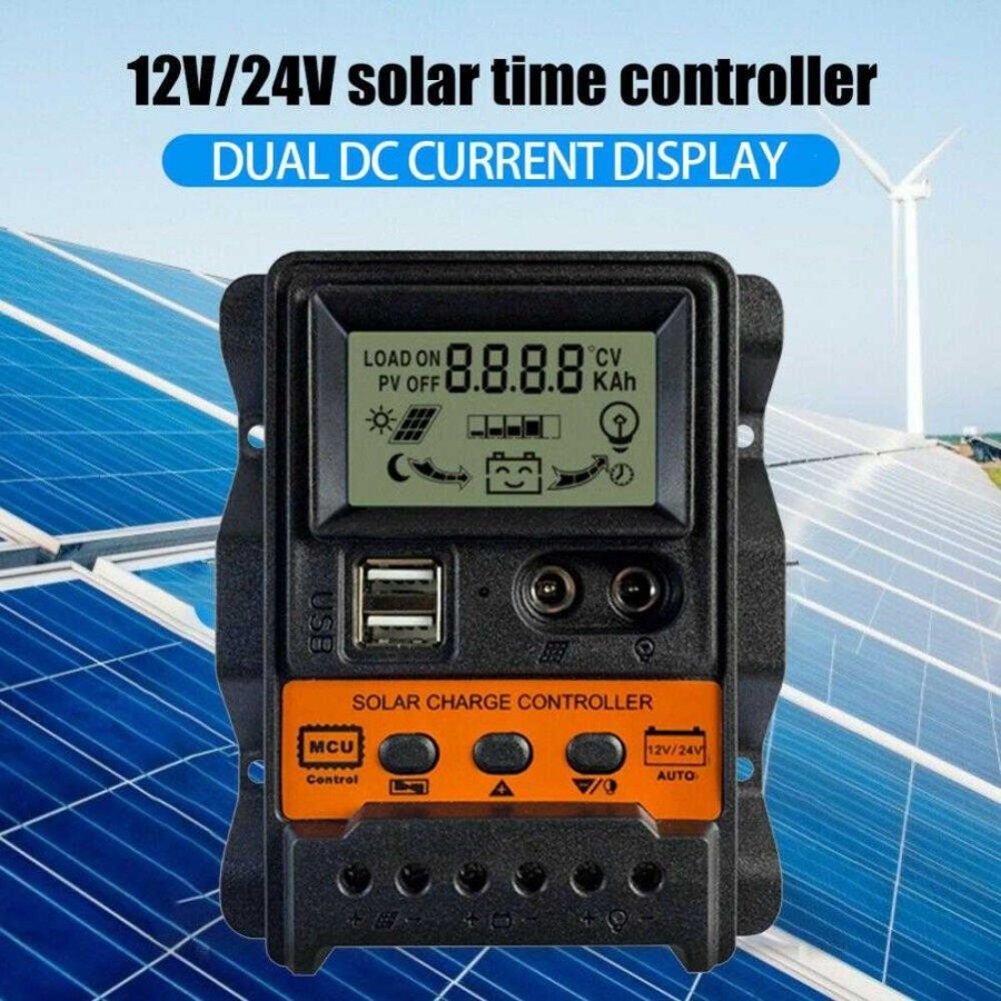 Jual solar charge controller SCC 30A PWM panel surya controller 12v 24v 30A | Shopee Indonesia
