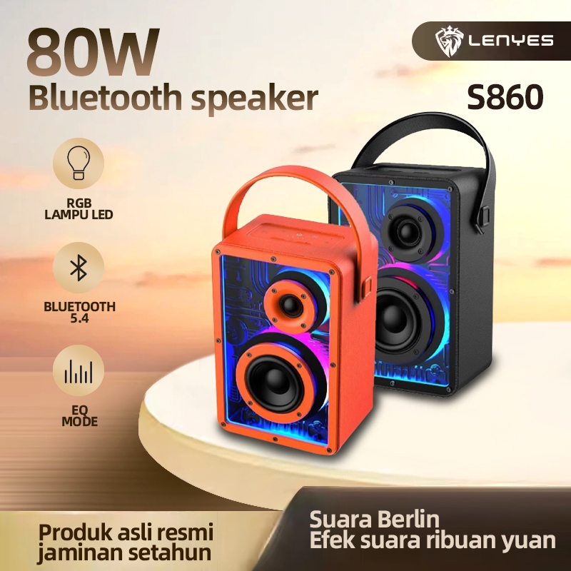 Jual LENYES S860 80W Wireless Speaker Bluetooth 5.3 Transparan ...