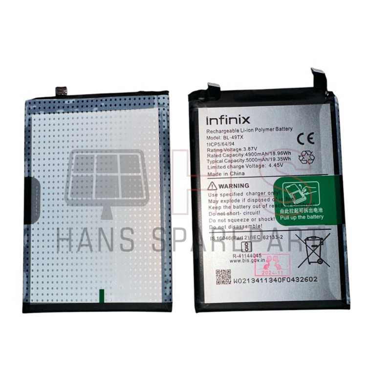 Jual BL-49TX BATERAI INFINIX NOTE 30 / X6833B / X6711 / X6716B ...