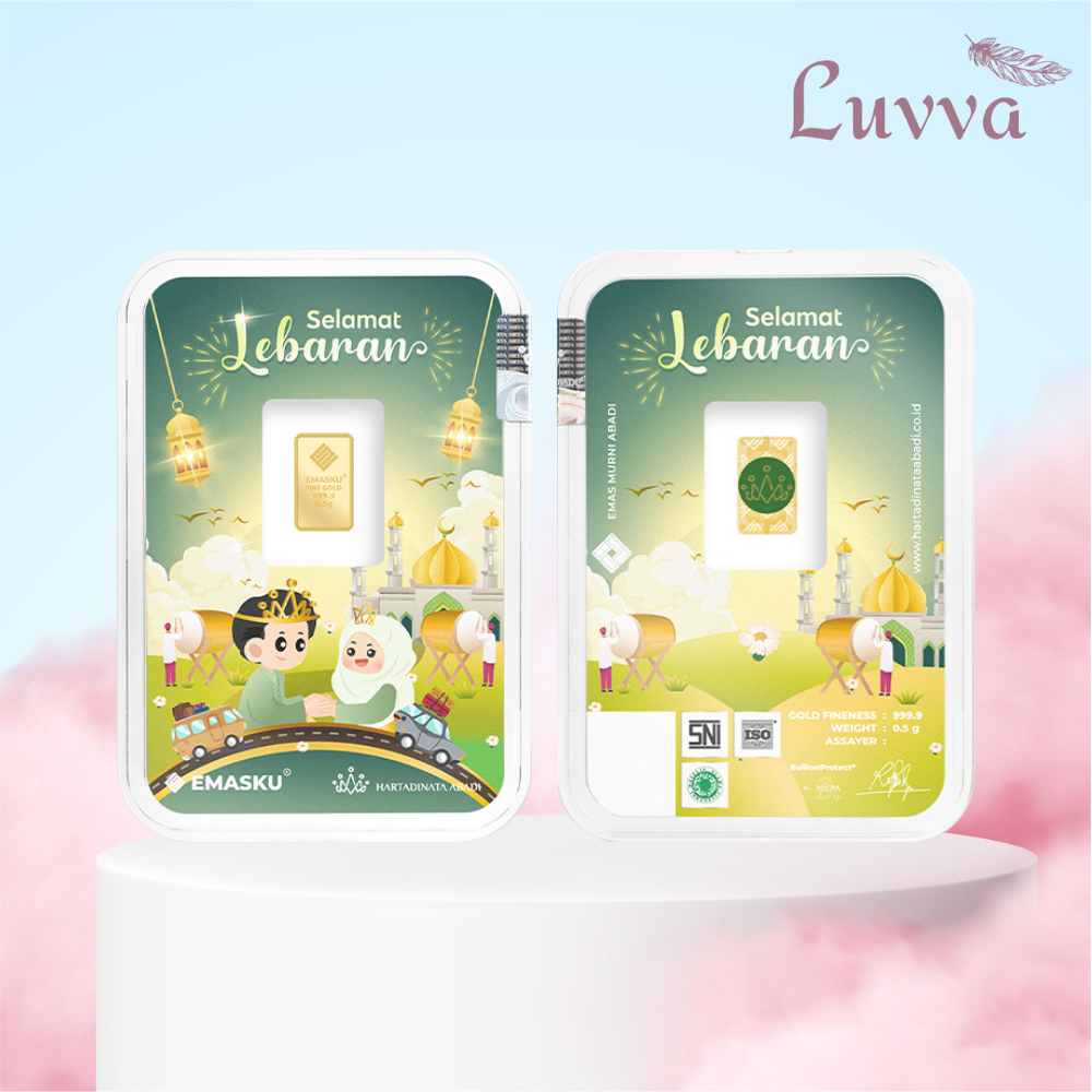 Jual LUVVA GOLD LOGAM MULIA EMASKU HARTADINATA LEBARAN SERIES | Shopee Indonesia