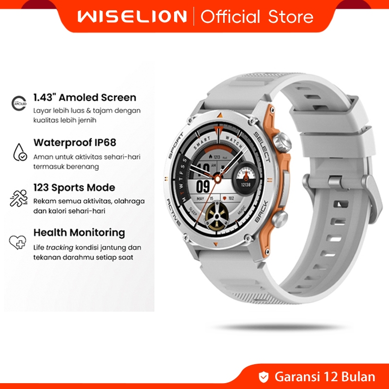 Jual WISELION Smartwatch Z136 Feel Your Rhythm - Terbaik 2024 dengan ...