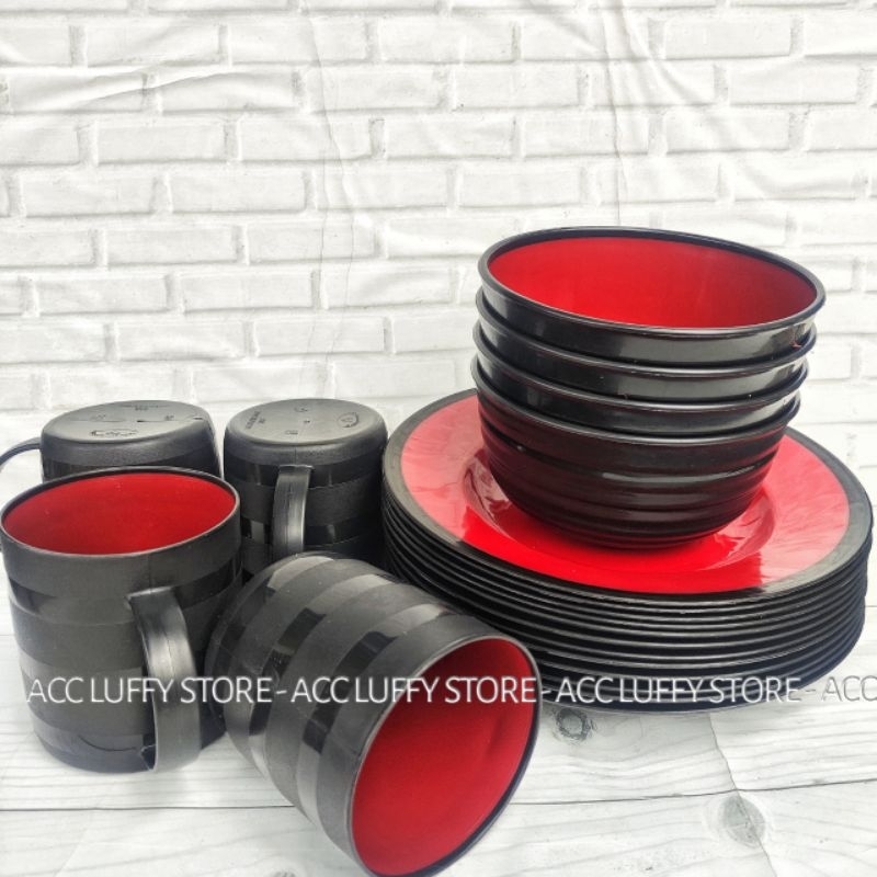 Jual Paket Isi Satu Lusin Piring Ramen+Mangkok Ramen + Gelas Ramen ...