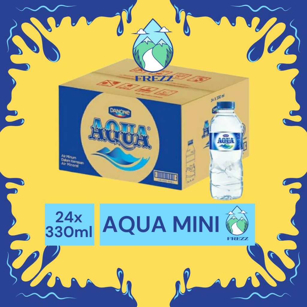 Jual (INSTANT) AQUA 330 ML MINI Dus Isi 24 BOTOL Per Karton - READY ...