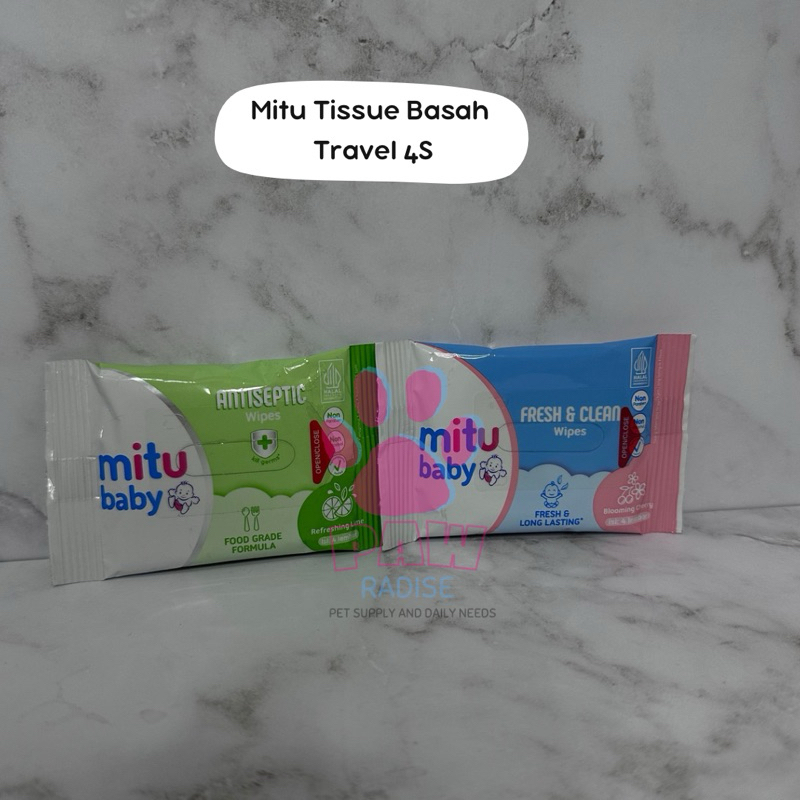 Jual Mitu Tissue Basah Mini Travel 24/Tisu Basah Renceng/Tissue Basah ...