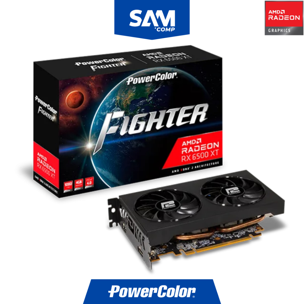 Jual POWERCOLOR FIGHTER RX 6500 XT /RX 6500XT 4GB GDDR6 AMD RADEON ...